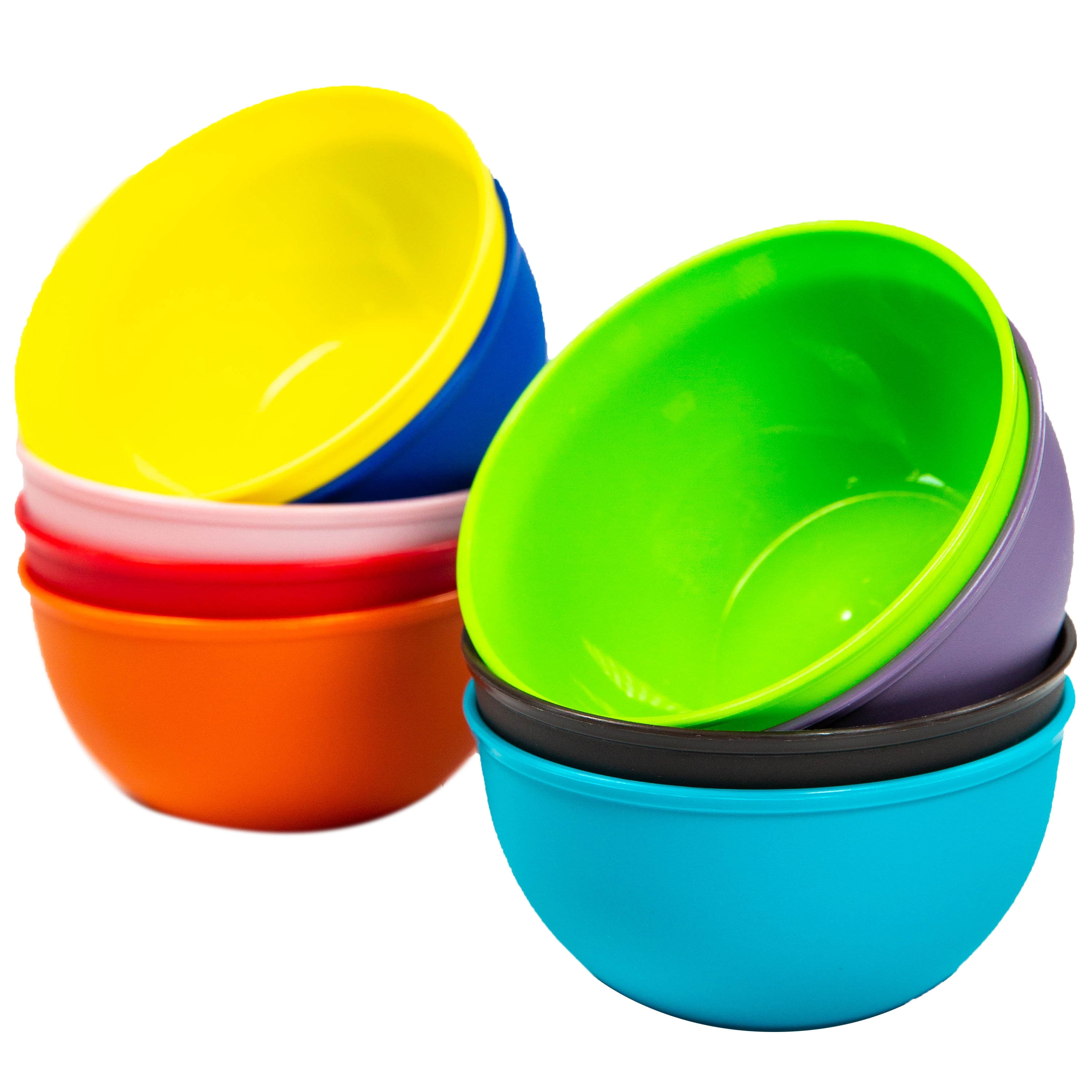 Youngever 9 Pack 10 Ounce Plastic Bowls, Kids Plastic Bowls, Set of 9 ...