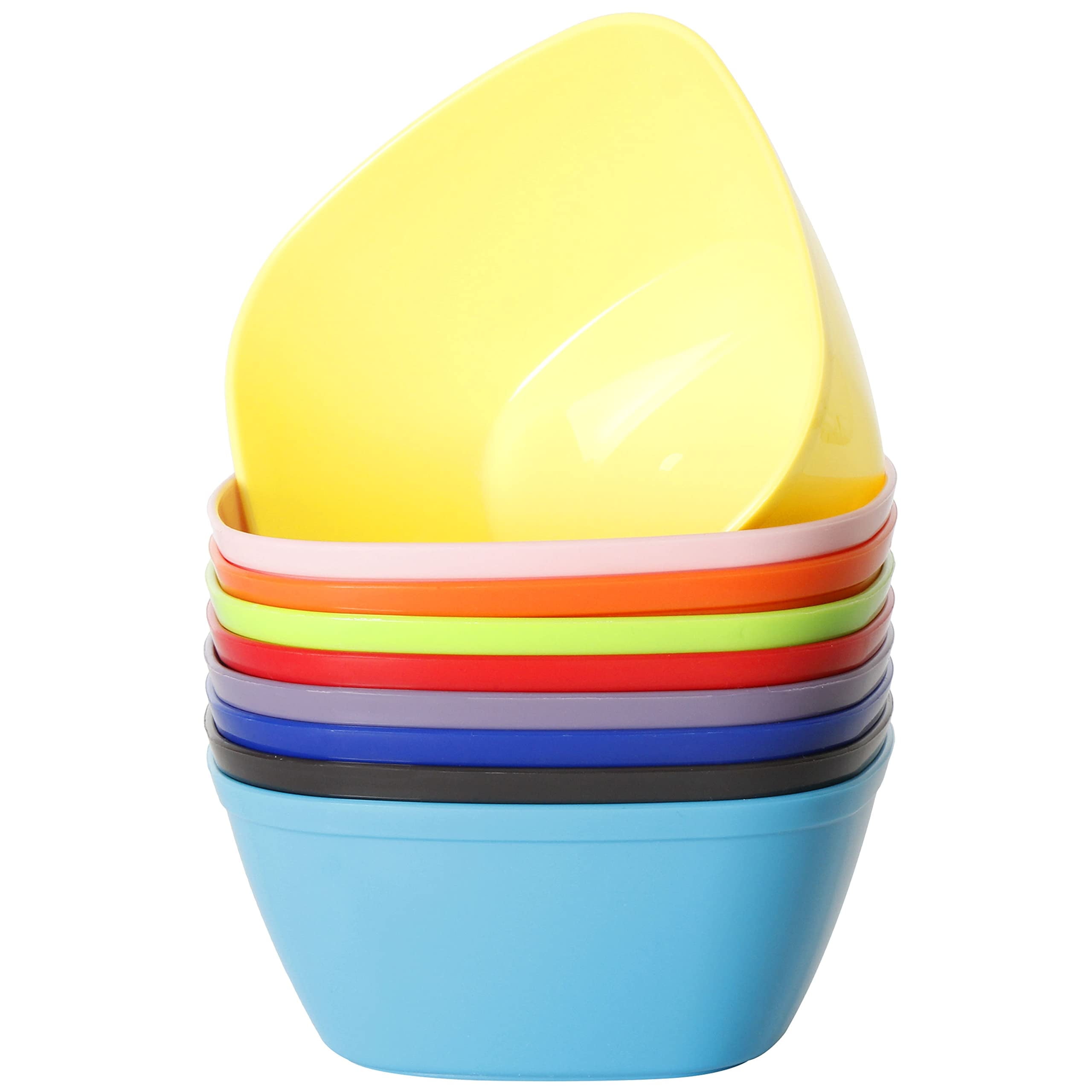 Youngever 9 Pack 12 Ounce Plastic Bowls, Snack Bowls, Kids Plastic ...