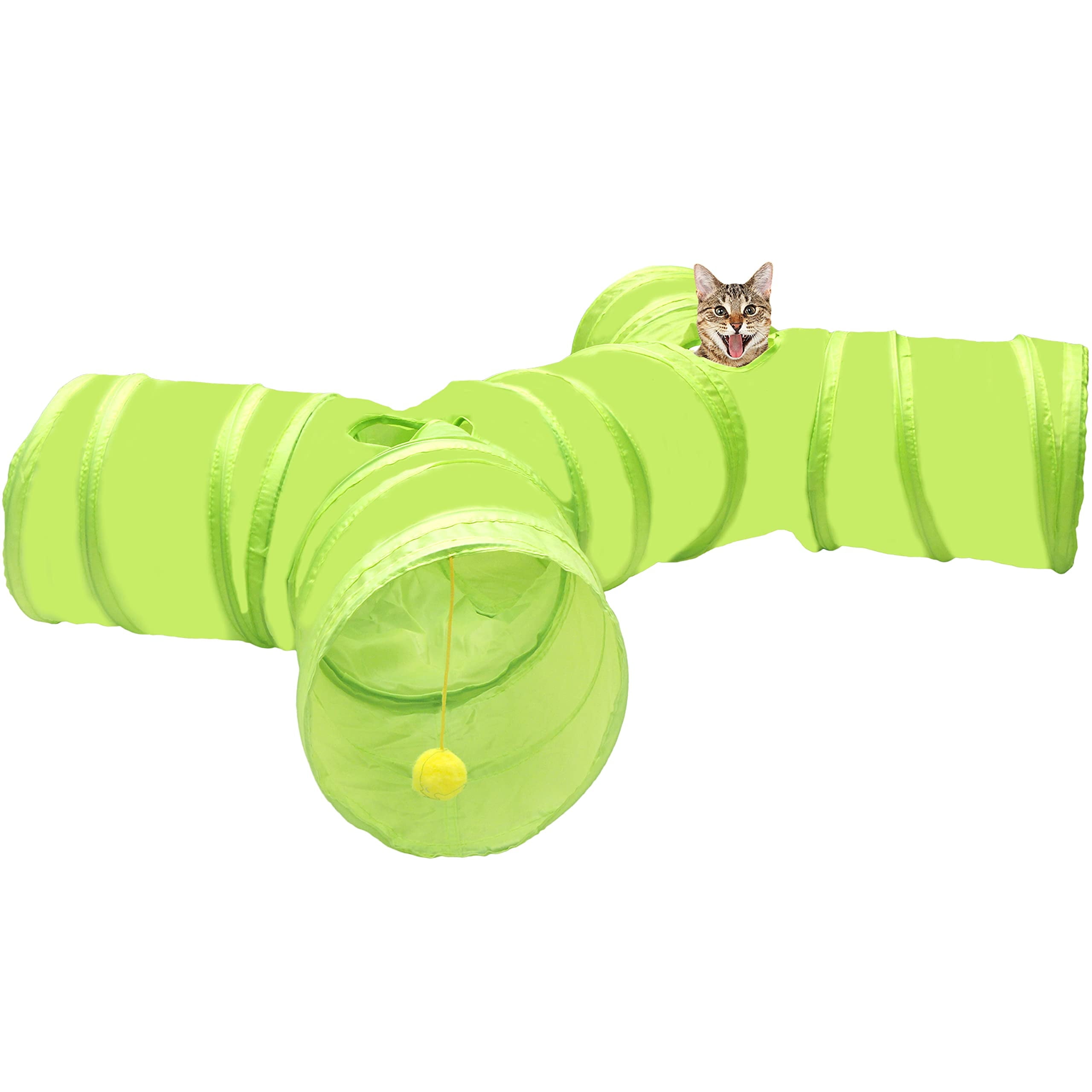 Youngever Cat Tunnel, Cat Tube Tunnel, Pet Tube Toy, 4 Ways Cat Tunnel ...