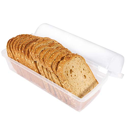Youngever Plastic Bread Container, Bread Storage Bin, Bread Box for ...