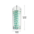 Youngever Straw Dispenser, Plastic Straw Holder with Lid, Drinking ...