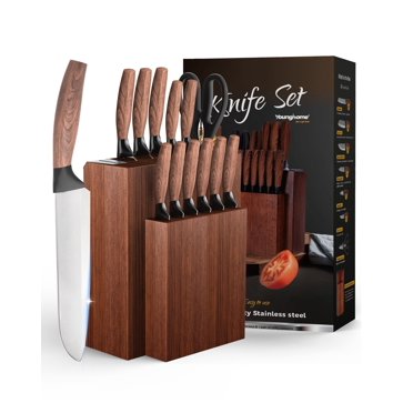 Hammer Stahl Stainless Steel 21-Piece Kitchen Knife Set with Steak ...