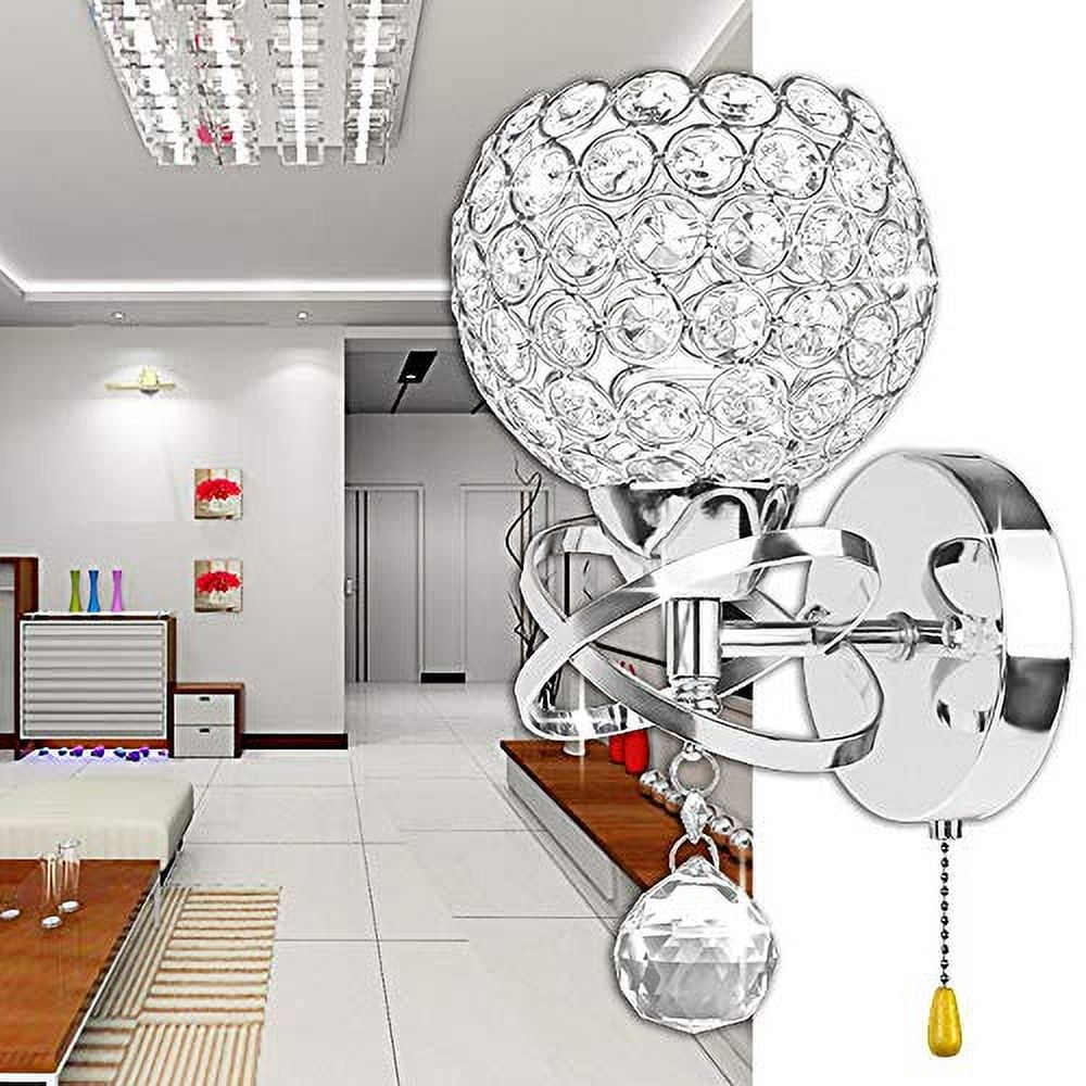Youngine Modern Crystal Wall Sconce Lamp Mirror Lighting Fixture ...