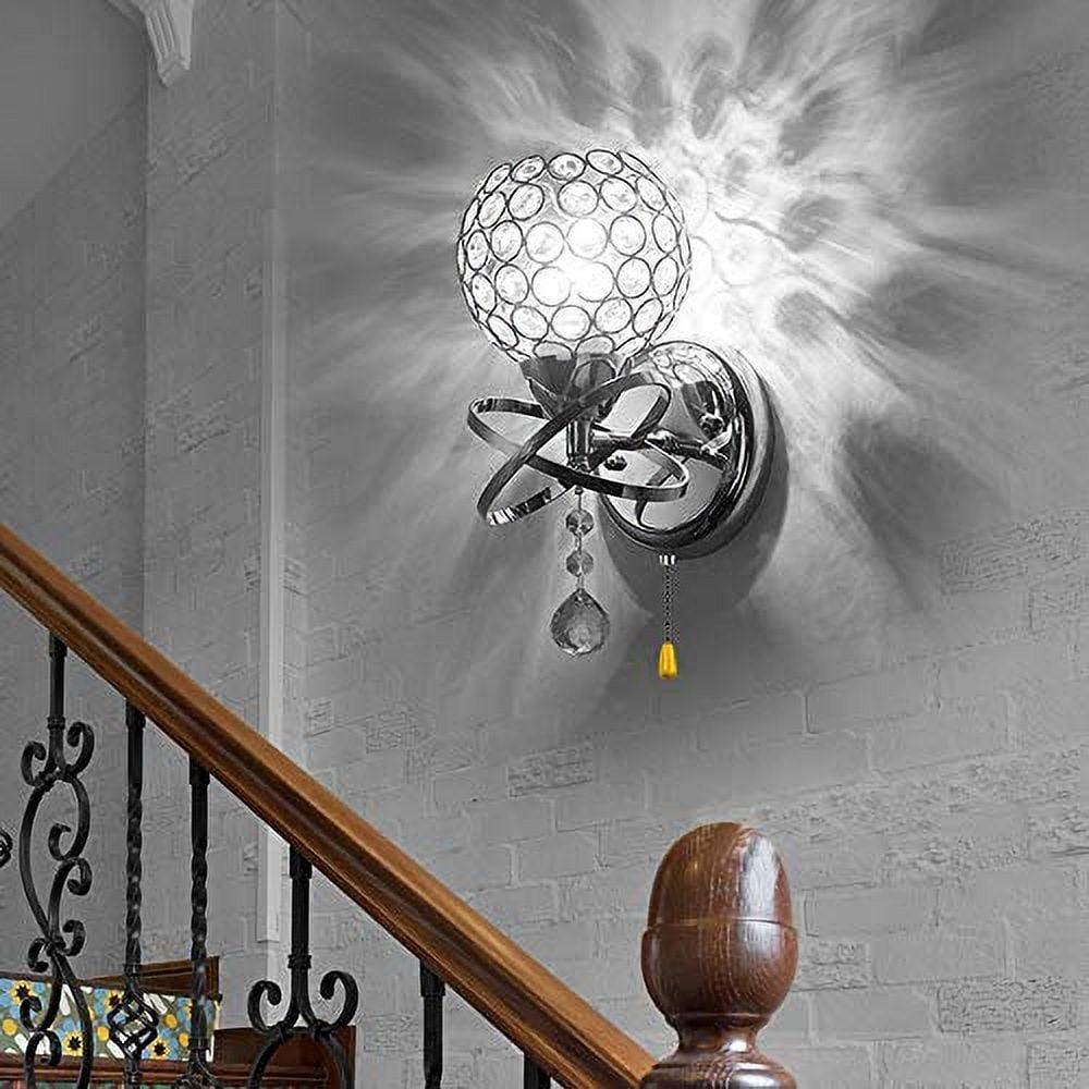 Youngine Modern Crystal Wall Sconce Lamp Mirror Lighting Fixture ...