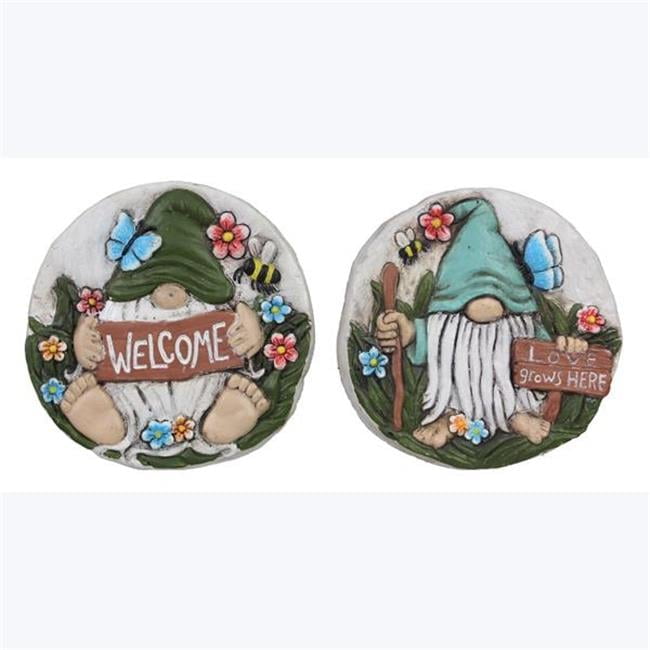 Youngs 10 Cement Gnome Stepping Stone, 2 Assortment - Walmart.com