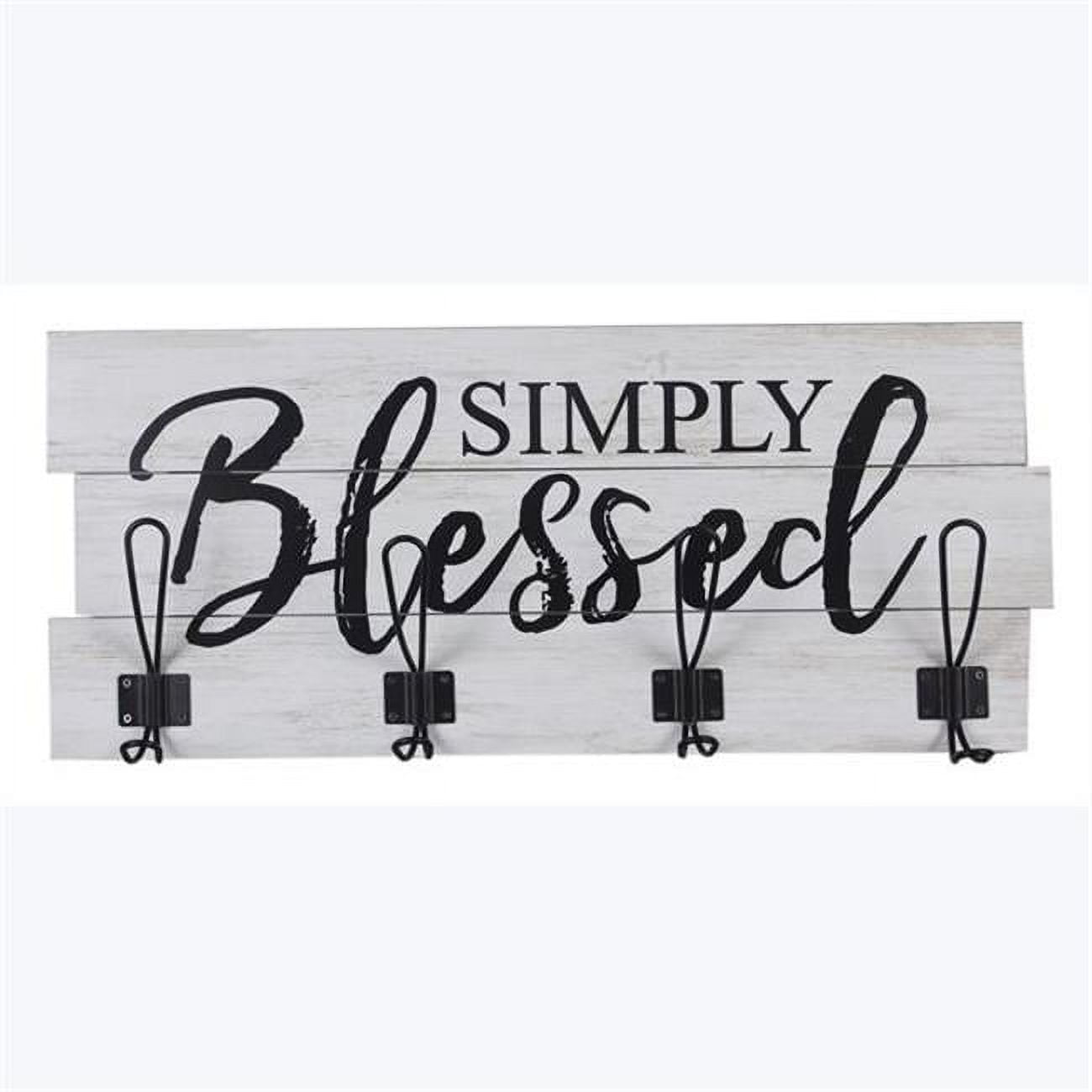 Youngs 11081 Wood Blessed Wall Hook & Sign - Walmart.com