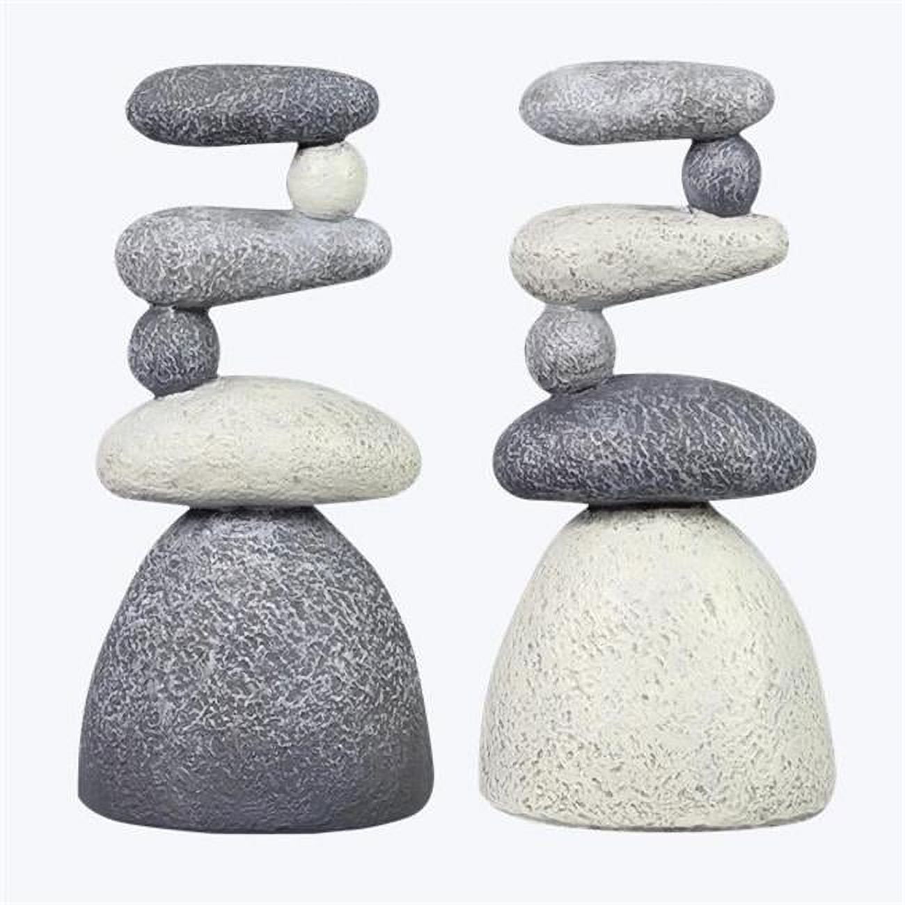 Youngs 11523 Resin Stacked Wellness Rocks, Assorted Style - Set of 2 ...
