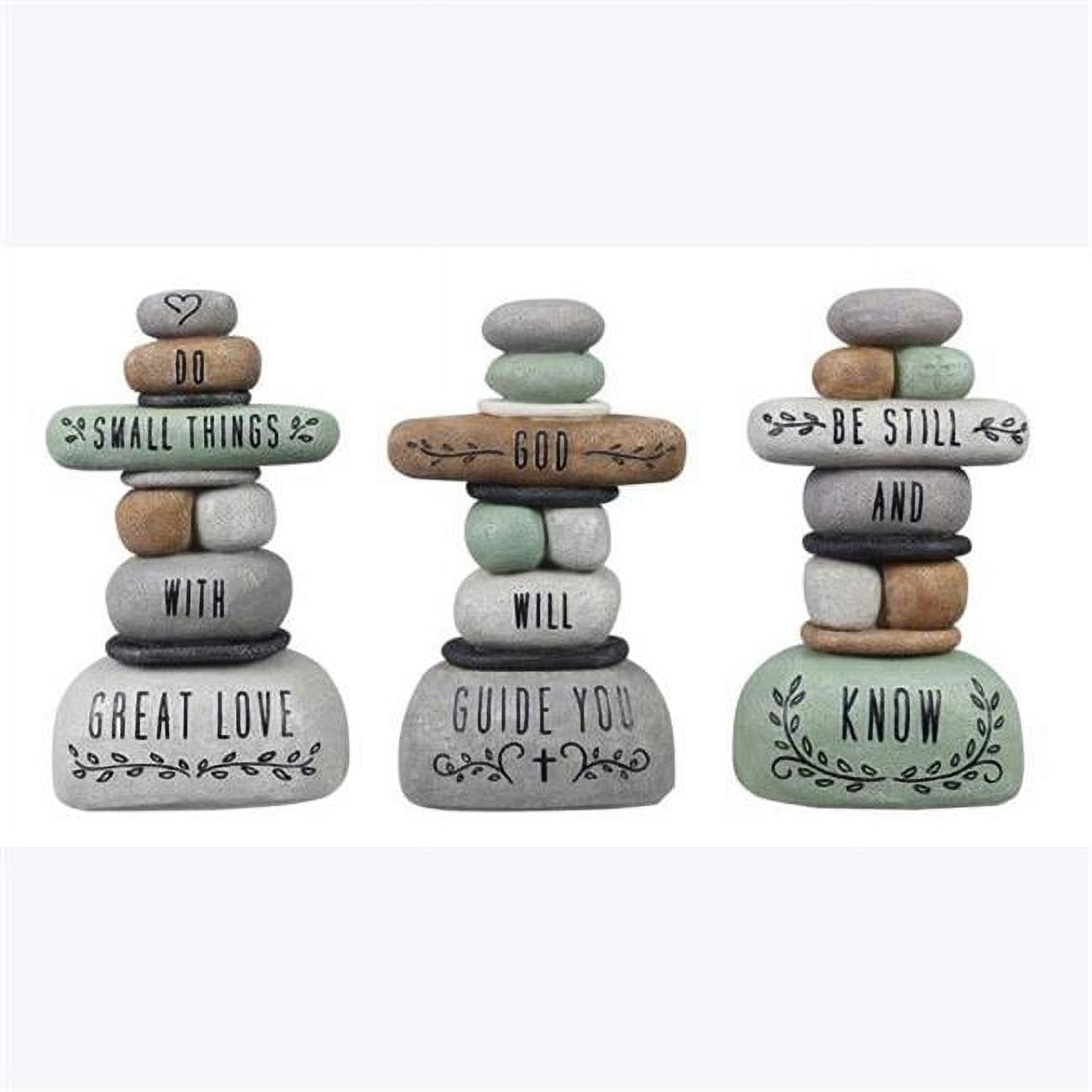 Youngs 12504 Resin Inspirational Home Stacked Wellness Rock, Assorted ...