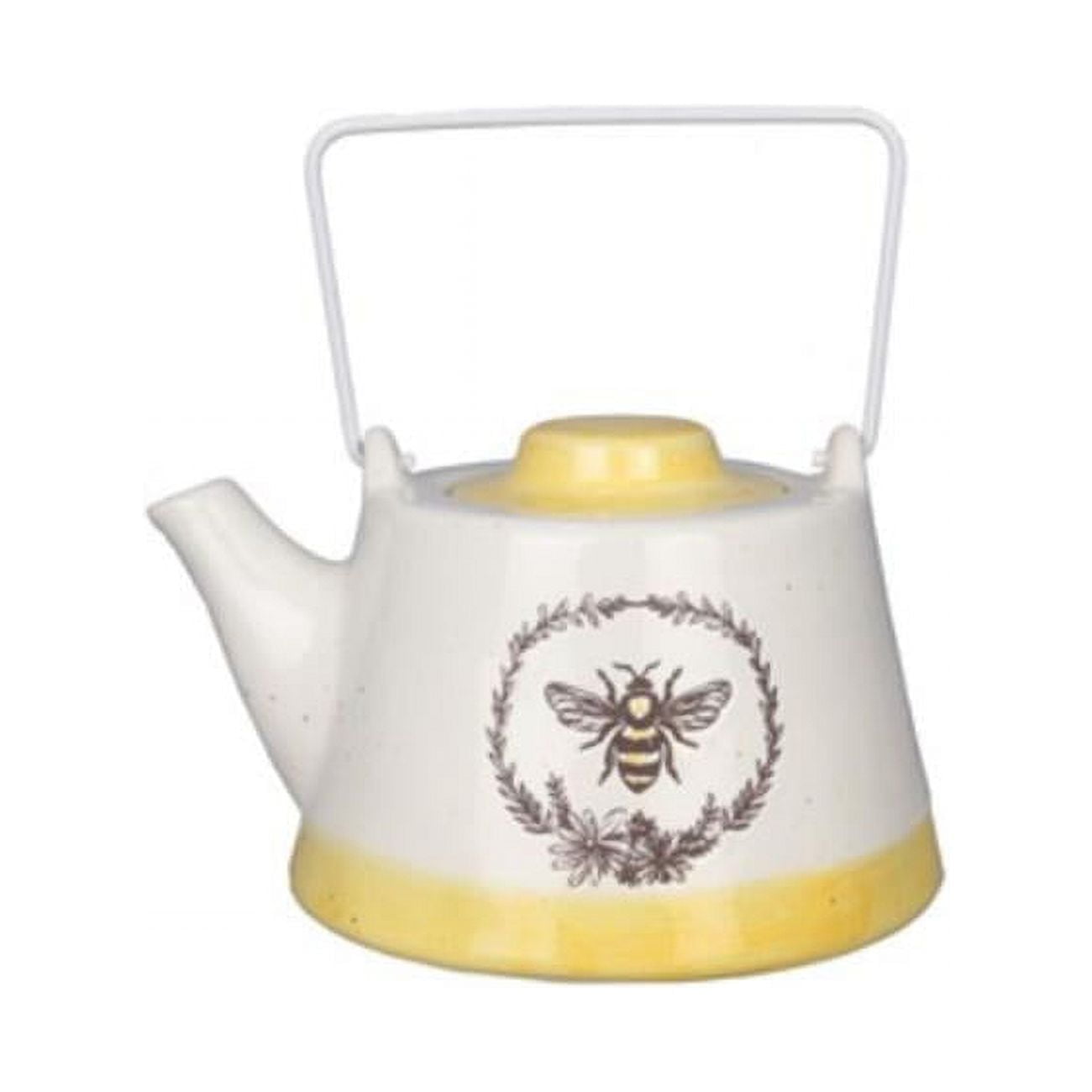 Youngs 19748 Ceramic Bee Teapot with Metal Handle - Walmart.com