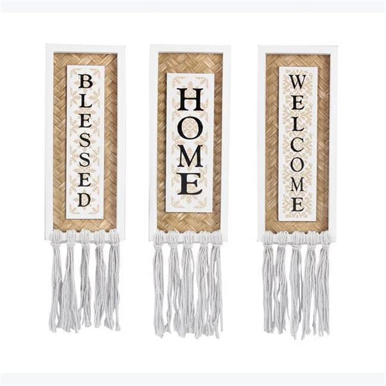 Youngs 21019 Wood Framed Wall Sign with Bamboo Back & Lift Sign & Rope ...