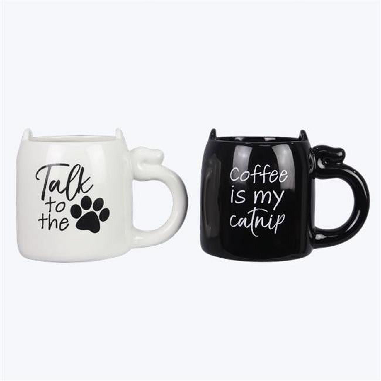 Youngs 21313 20 oz Ceramic Cat Ear Mug, Assorted Color - Extra Large -2 ...