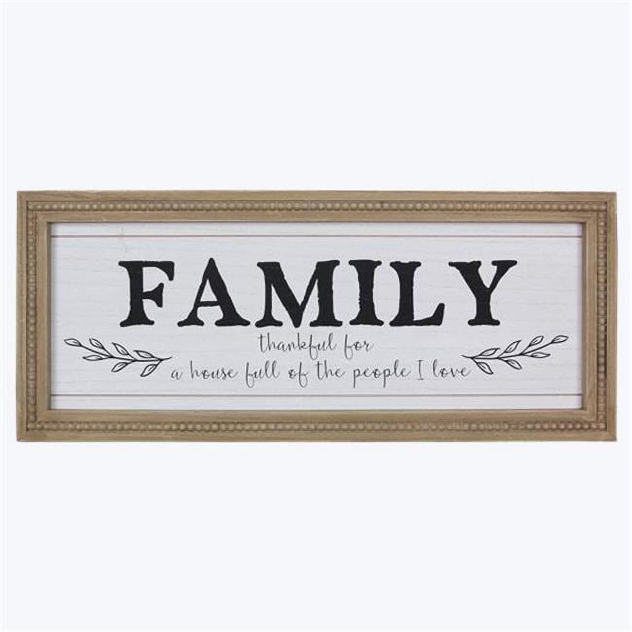Youngs 21501 Wood Framed & Blessing Bead Family Wall Sign - Walmart.com