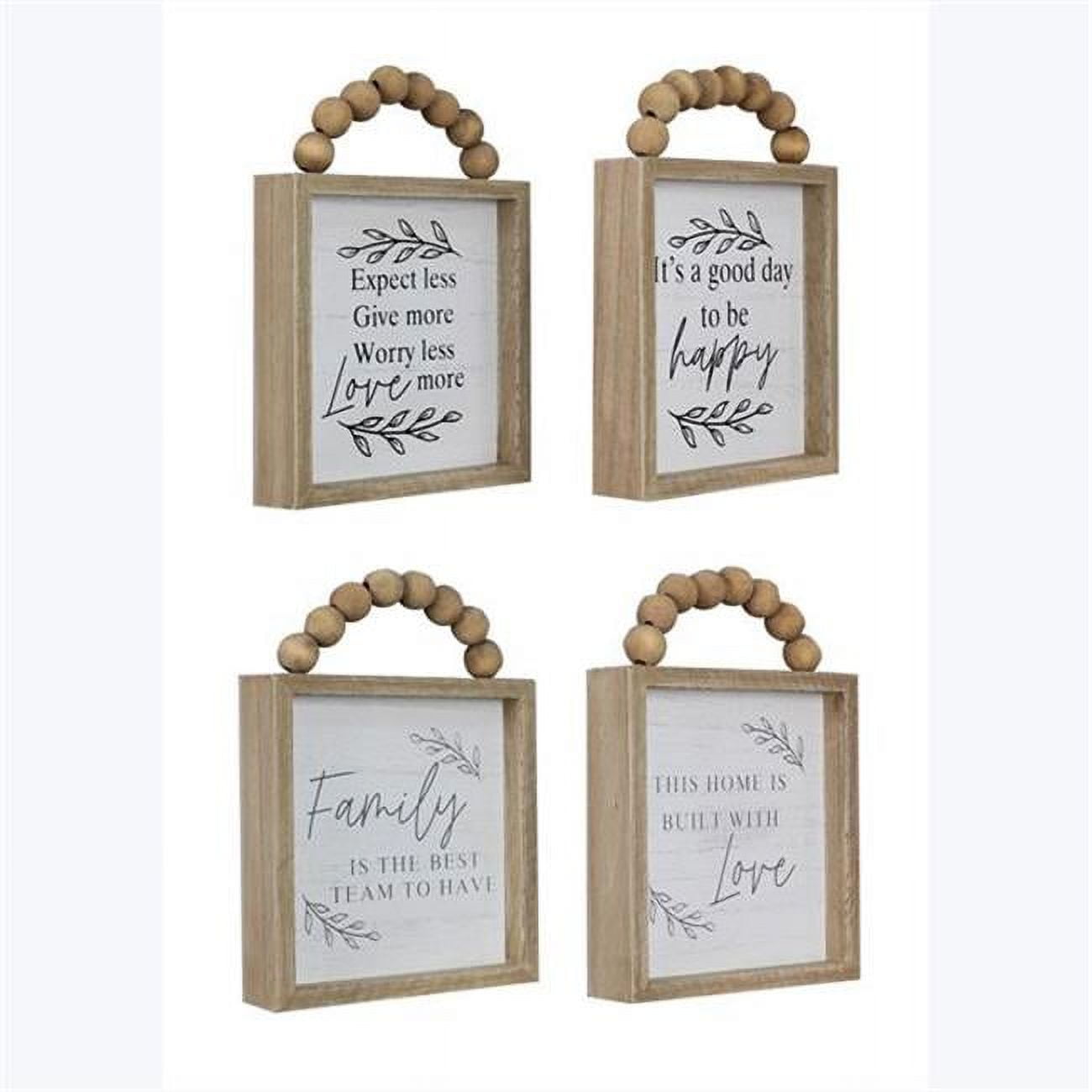 Youngs 21502 Wood Framed Wall Sign with Blessing Bead Handle, Assorted ...