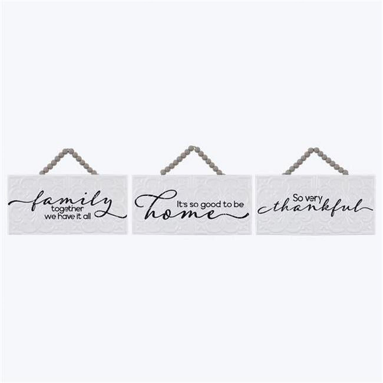 Youngs 21554 Metal Wall Sign with Beads Hanger, Assorted Color - 3 ...