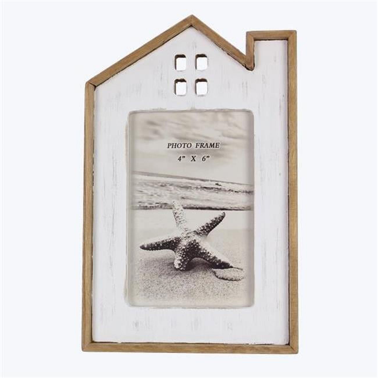 Youngs 21625 4 x 6 in. Wood House Shaped Vertical Photo Frame - Walmart.com