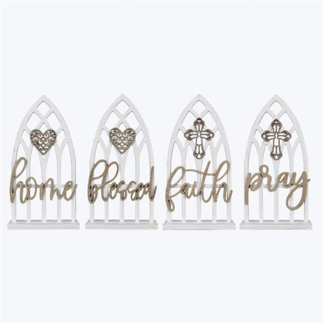 Youngs 21772 Wood Tabletop Faith Signs, Assorted Color - 4 Piece ...