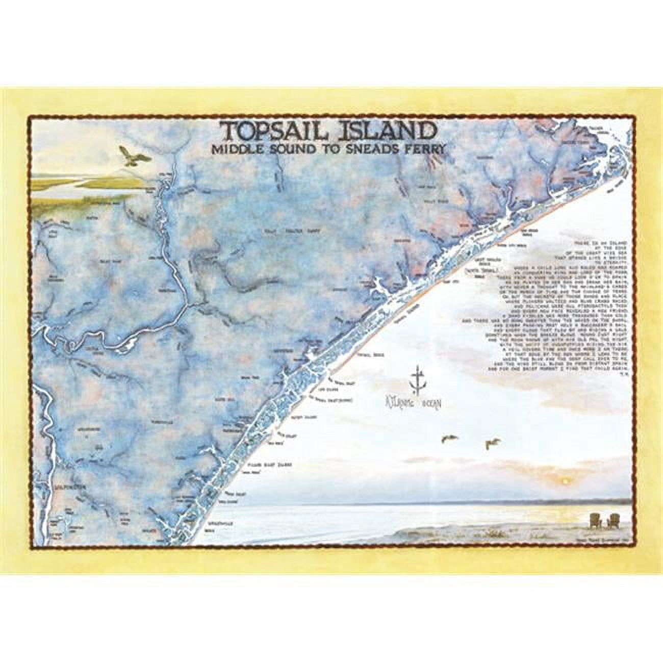 Youngs 30062 24 in. Wood Topsail Island Wall Plaque by the Waterways ...