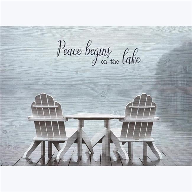 Youngs 39039 Peace Begins on the Lake Wood Wall Plaque - Walmart.com