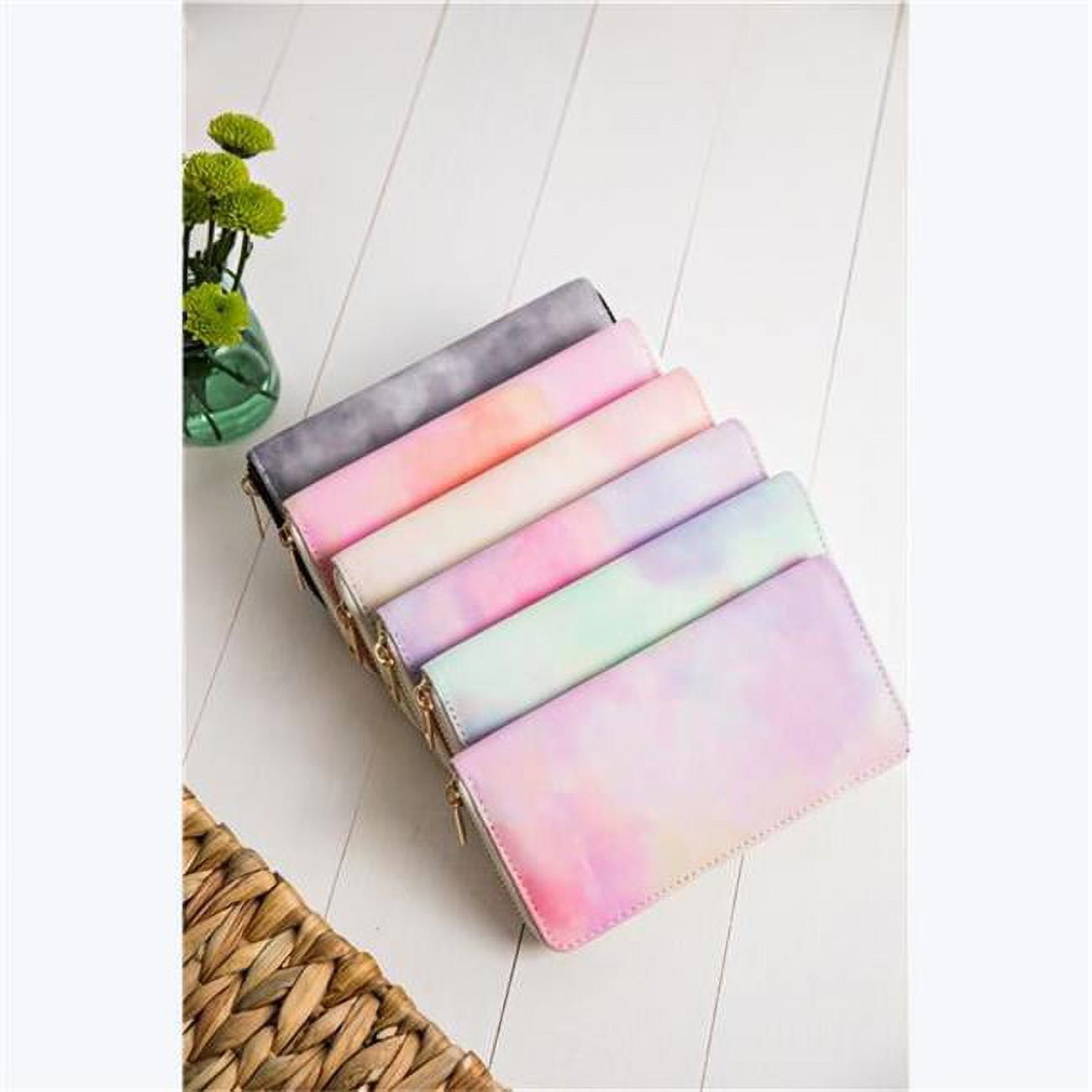 Youngs 42059 Pastel Watercolor Wallet, Assorted Color - 6 Piece ...