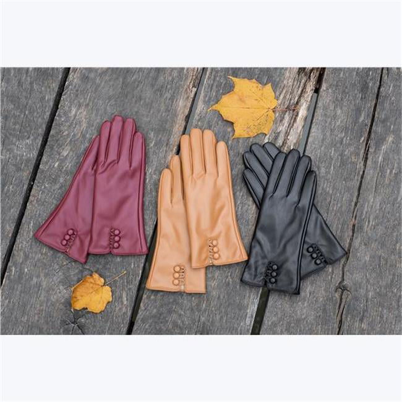 Youngs 42547 10.25 in. Faux Leather Button Up Gloves, Assorted Style ...