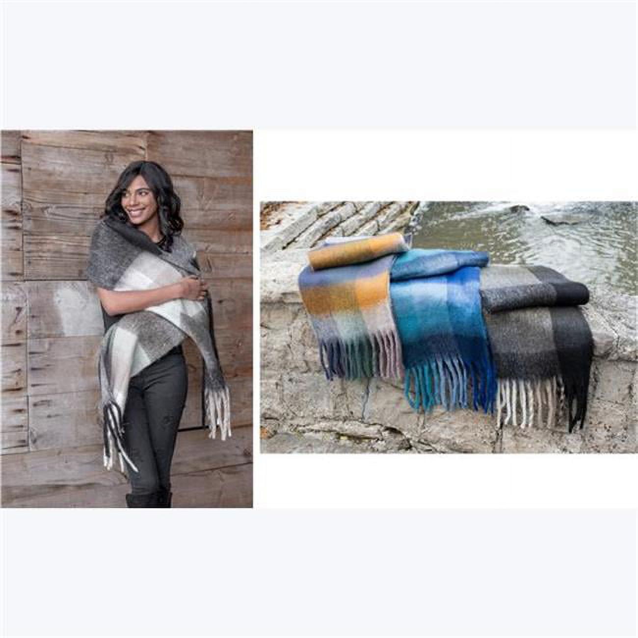 Youngs 42593 Color Block Scarf, Assorted Color - 3 Piece - Walmart.com