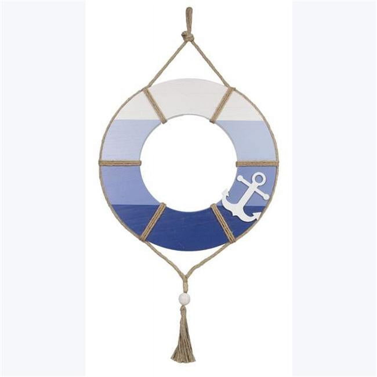 Youngs 62221 Wood Coastal Ombre Life Ring Wall Decor - Walmart.com