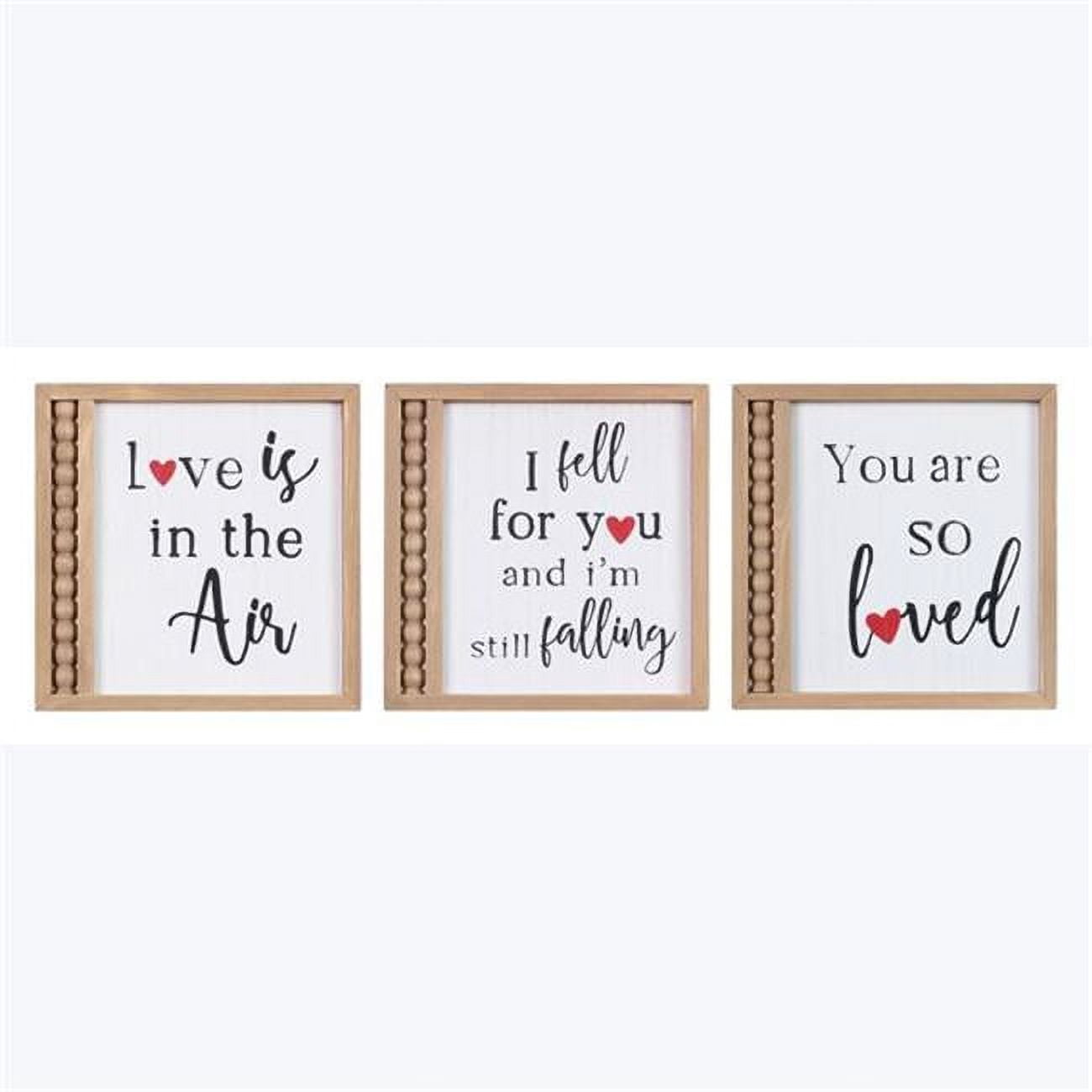 Youngs 73402 Wood Framed Valentine Wall Sign with Blessing Beads, 3 ...