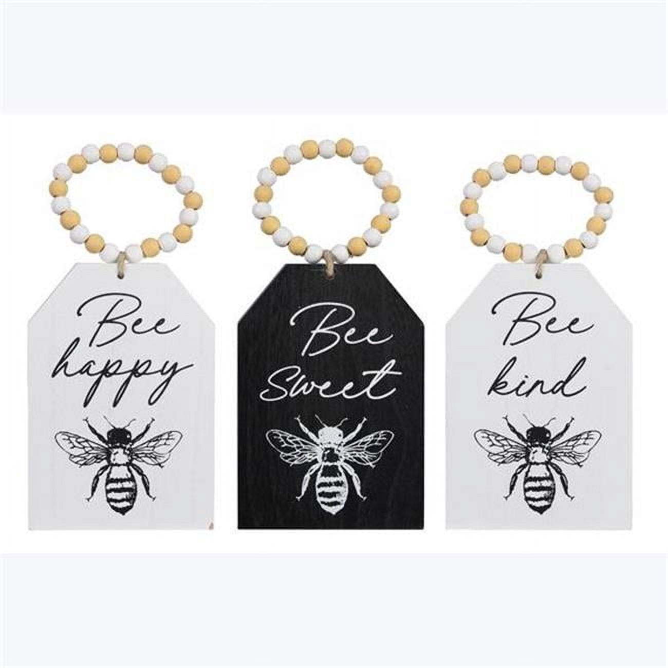Youngs 73527 Wood Honey Bee Blessing Bead Wall Sign, Assorted Style ...