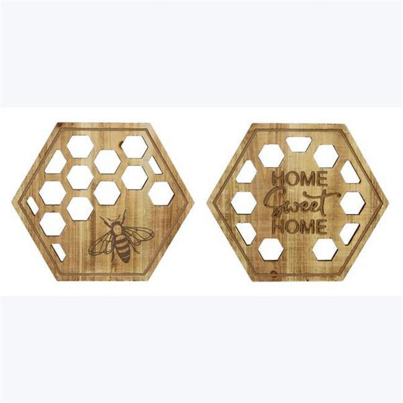 Youngs 73952 Wood Honeycomb Wall Decor, 2 Assorted Color - Walmart.com