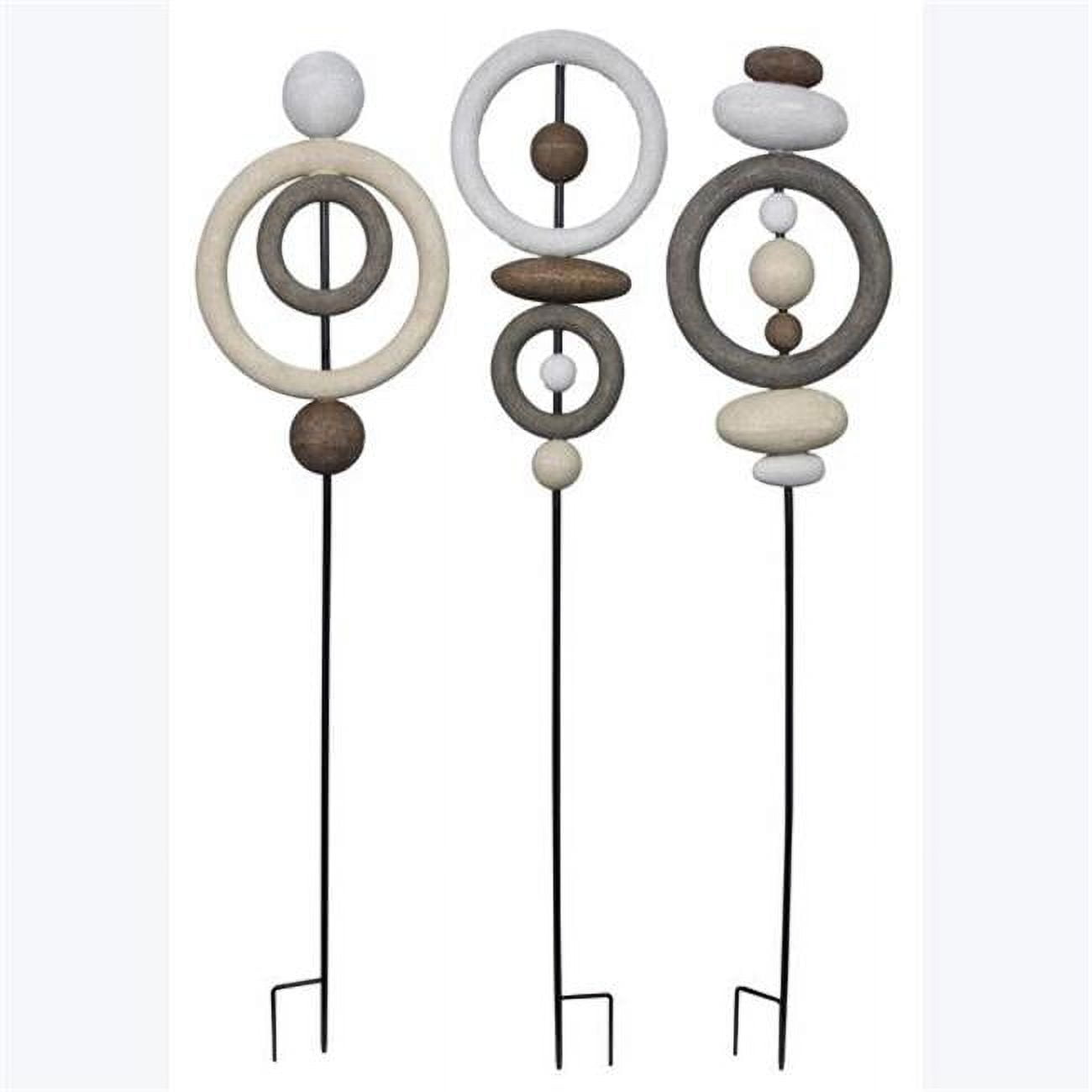 Youngs 73962 Resin Zen Garden Stakes with Circles, 3 Assorted Color ...