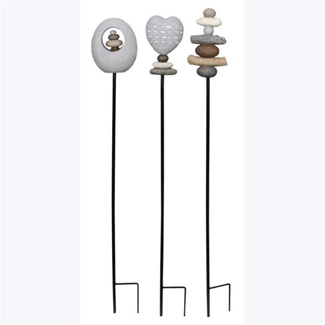 Youngs 73964 Resin Zen Garden Stakes, 3 Assorted Color - Walmart.com
