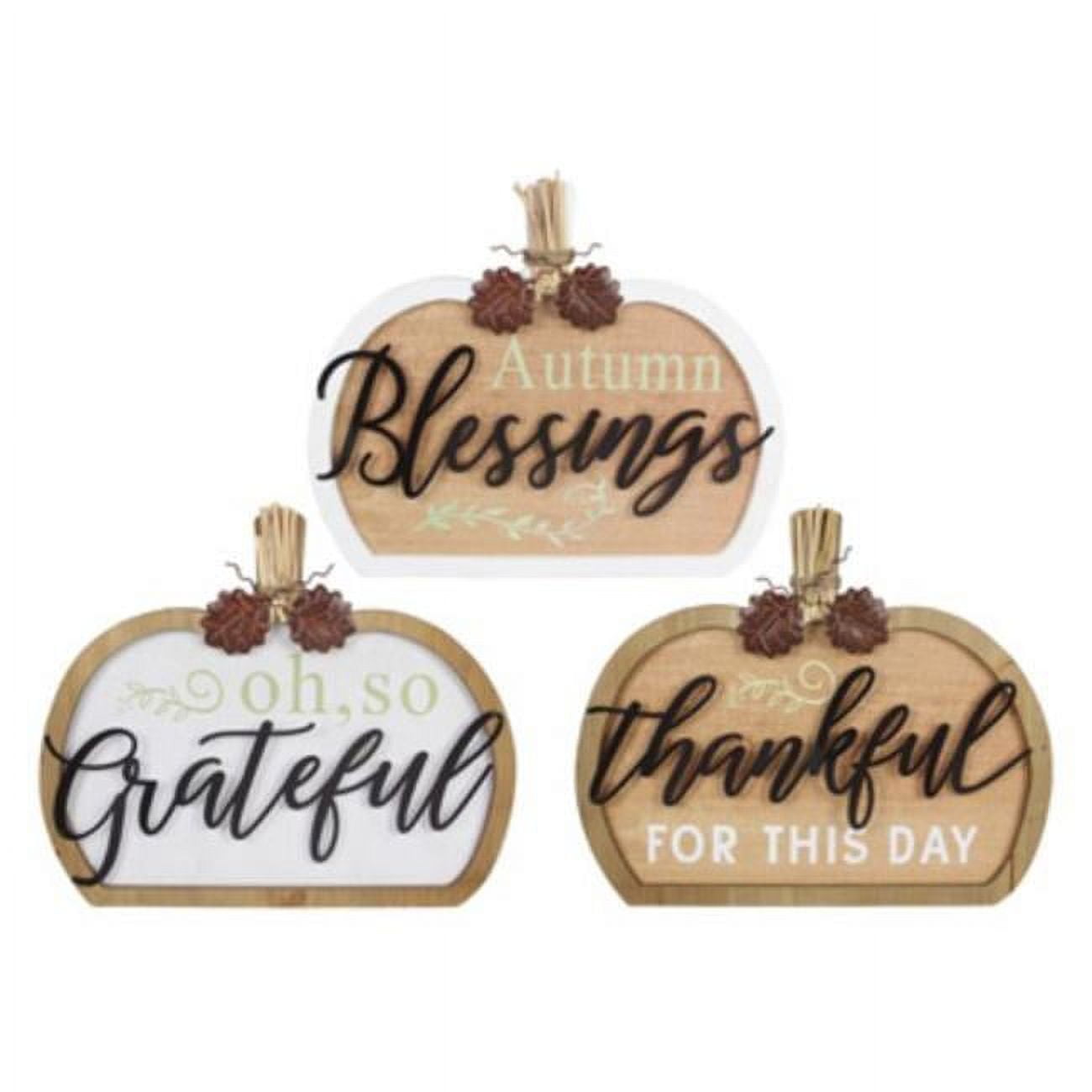 Youngs 80328 Wood Framed Pumpkin Wall Sign with Metal Cutout Words ...