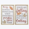 Youngs 81074 Wood Framed Fall Wall Signs, Assorted Color - 2 Piece ...
