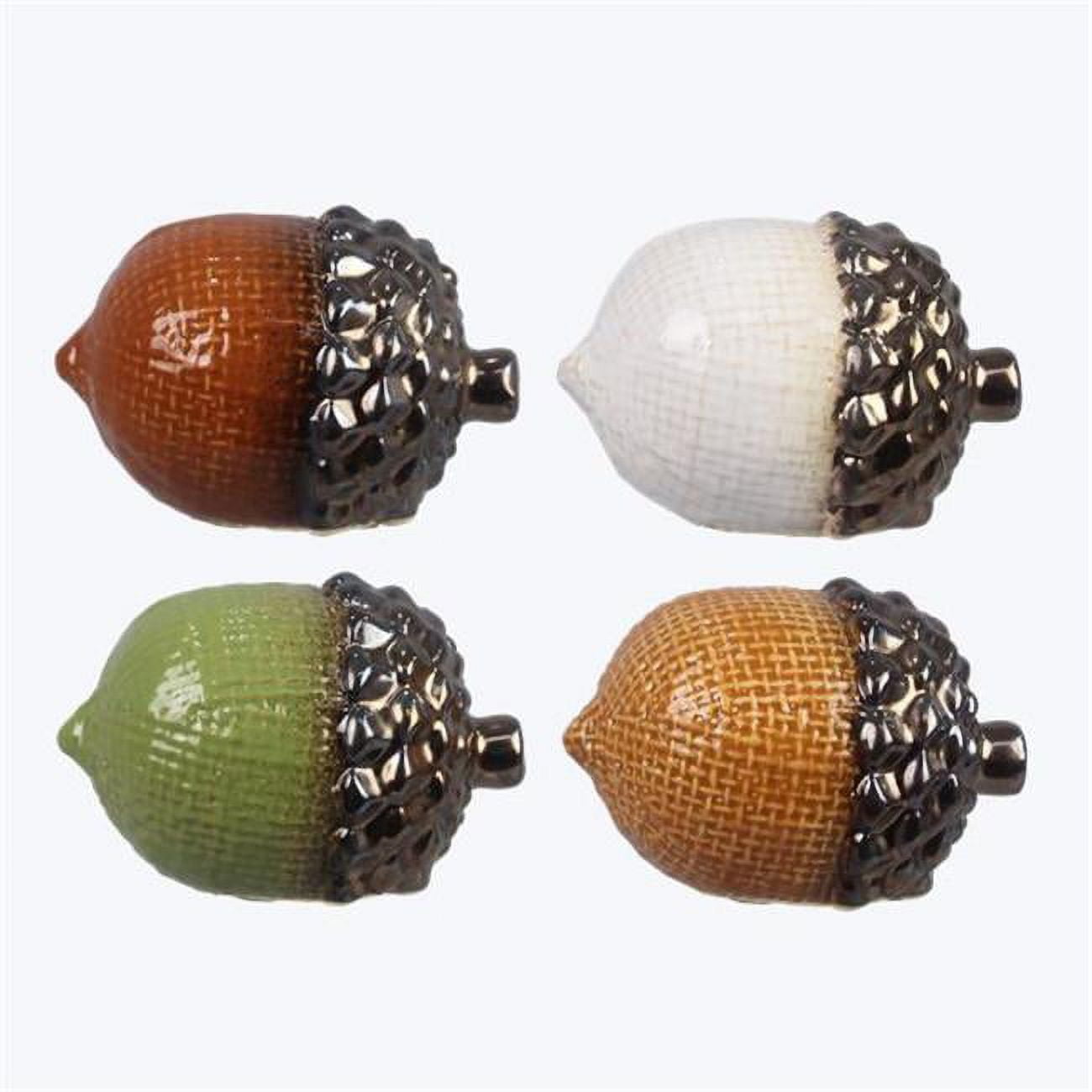 Youngs 81103 Ceramic Acorns Accent, Assorted Color - 4 Piece - Walmart.com