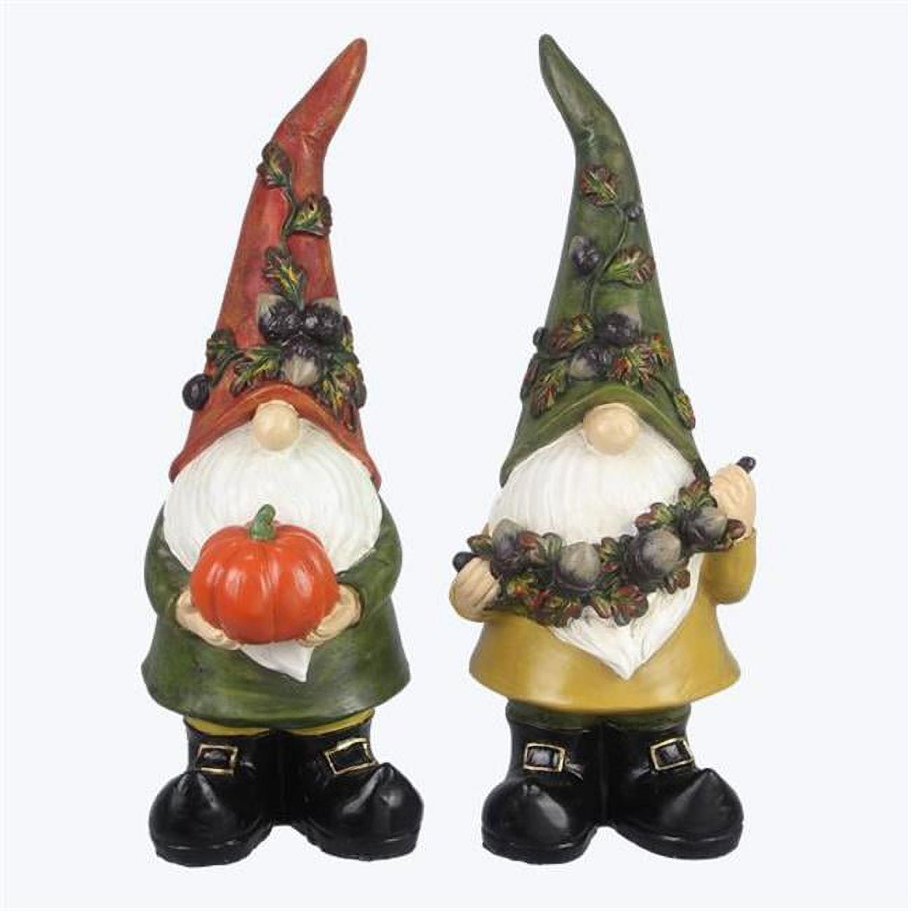 Youngs 81126 Polyresin Harvest Gnomes Decor, Assorted Color - 2 Piece ...