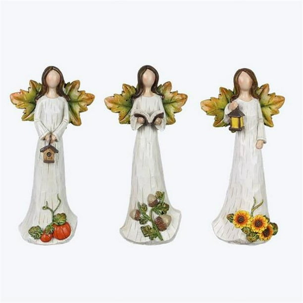 Youngs 82054 Resin Fall Design Angels Decor, Assorted Color - 3 Piece ...