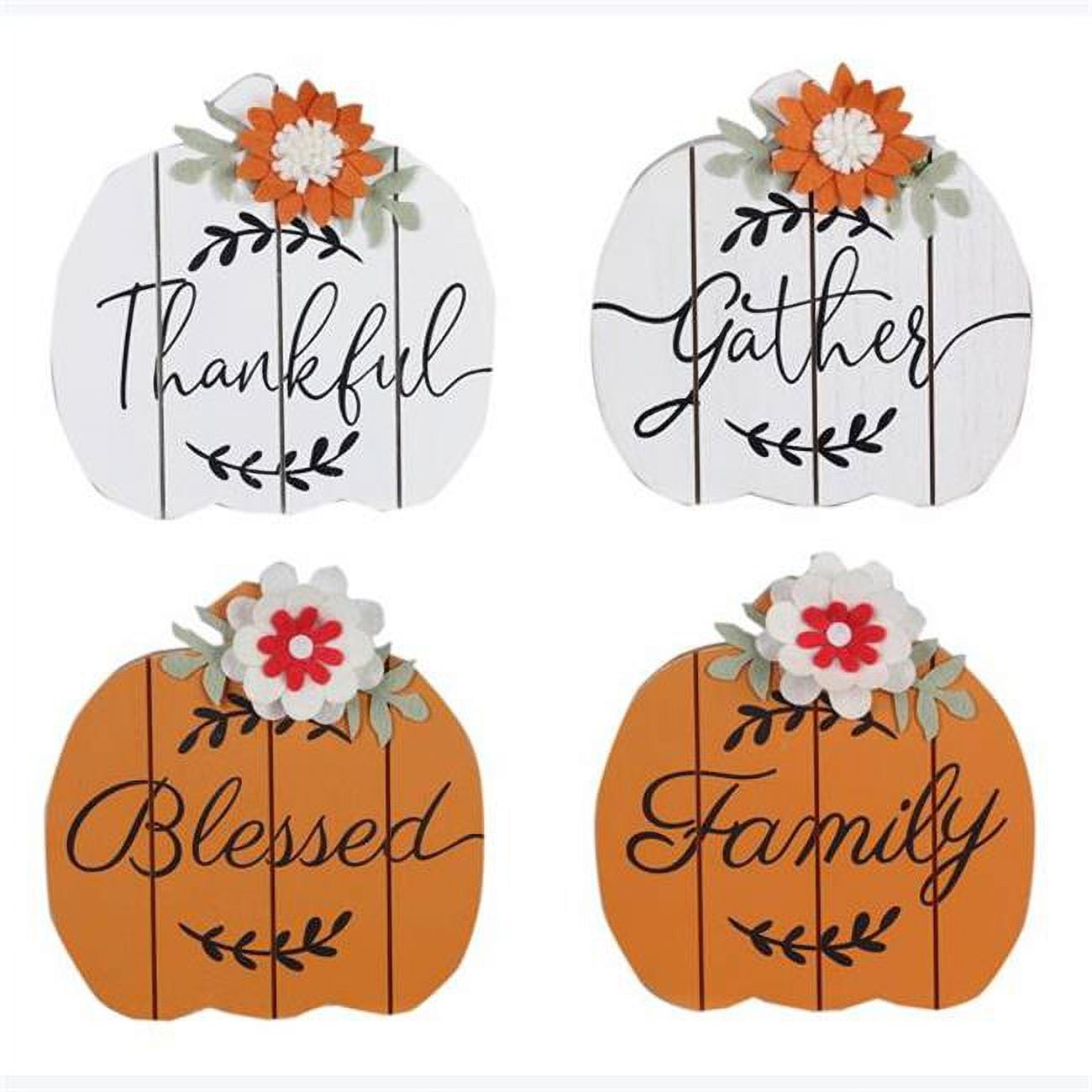 Youngs 82260 Wood Table Top Sign, Assorted Color - 4 Piece - Walmart.com