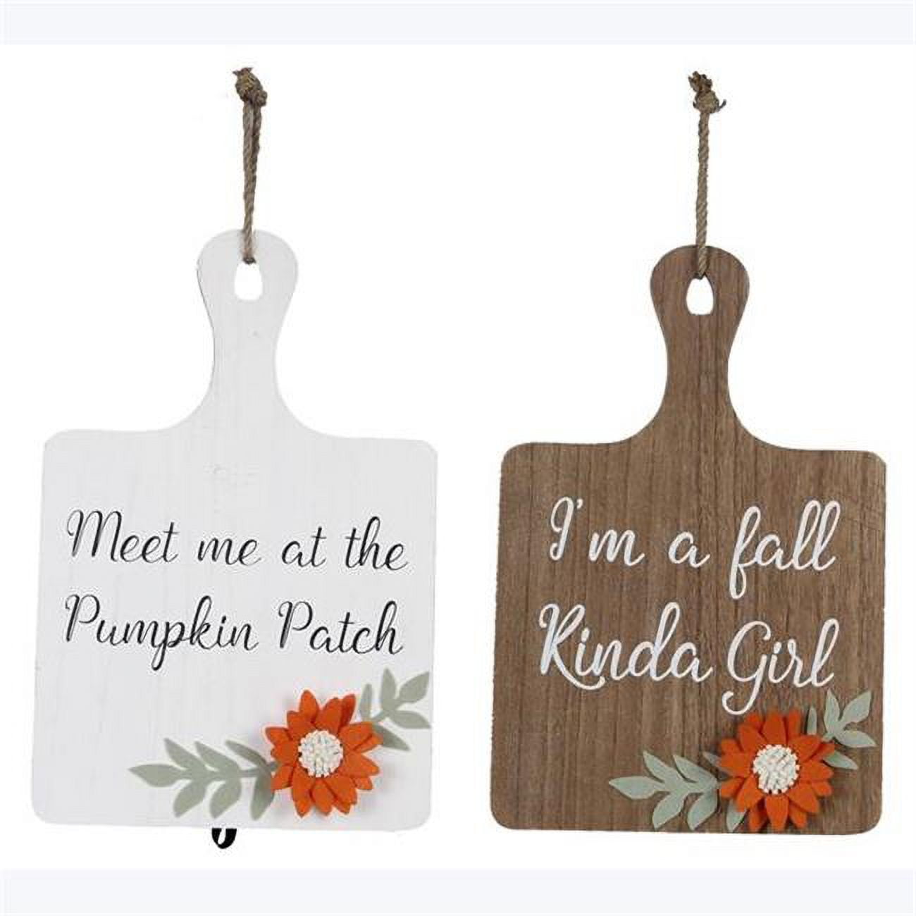 Youngs 82326 Wood Fall Plaque with Felt Flowers Wall Sign, Assorted ...