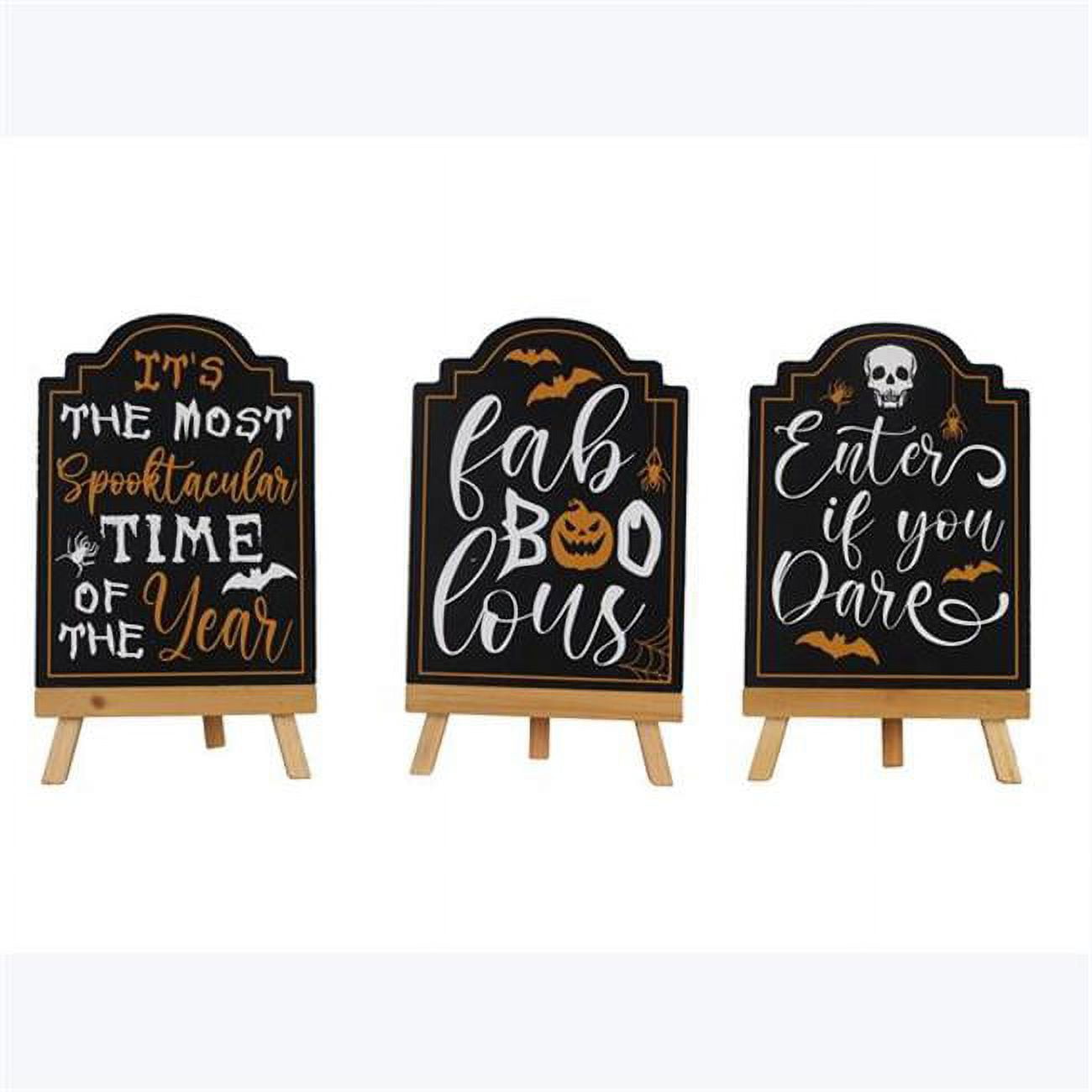 Youngs 82395 Wood Halloween Tabletop Signon Easel, Assorted Color - 3 ...