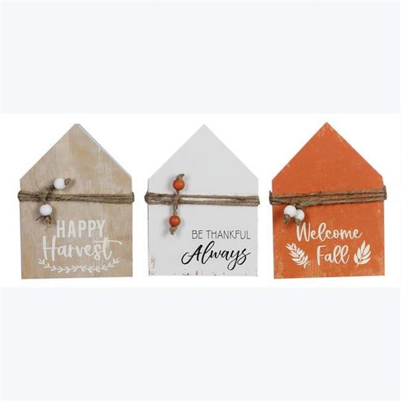 Youngs 82435 Wood Fall Tabletop Sign, Assorted Color - 3 Piece ...