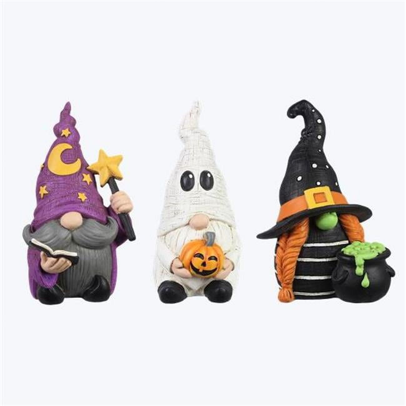 Youngs 82503 Resin Halloween Fun & Freaky Gnome Figurine, Assorted ...