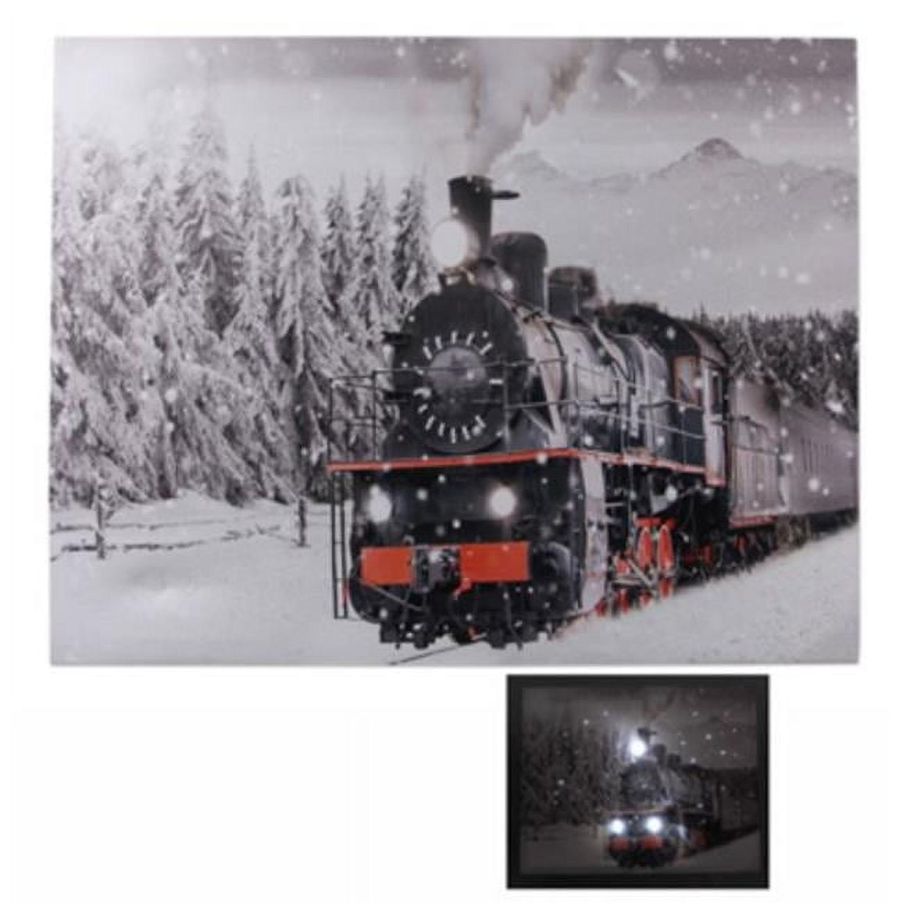 Youngs 90730 Canvas Lighted Winter Scene Accent with Timer - Walmart.com
