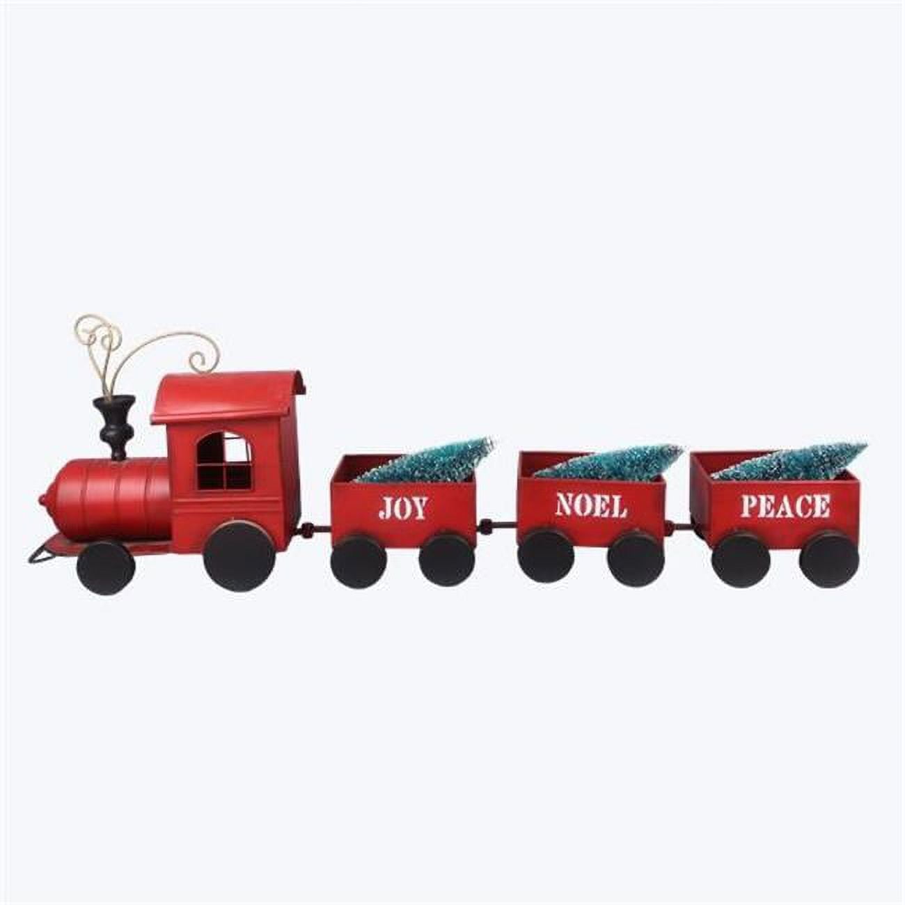 Youngs 91685 Metal Christmas Train with Trees - Set of 4 - Walmart.com