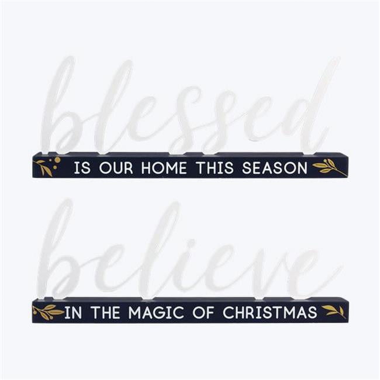 Youngs 92320 Wood Winter Solstice Word Cut-Out on Block Tabletop Sign ...