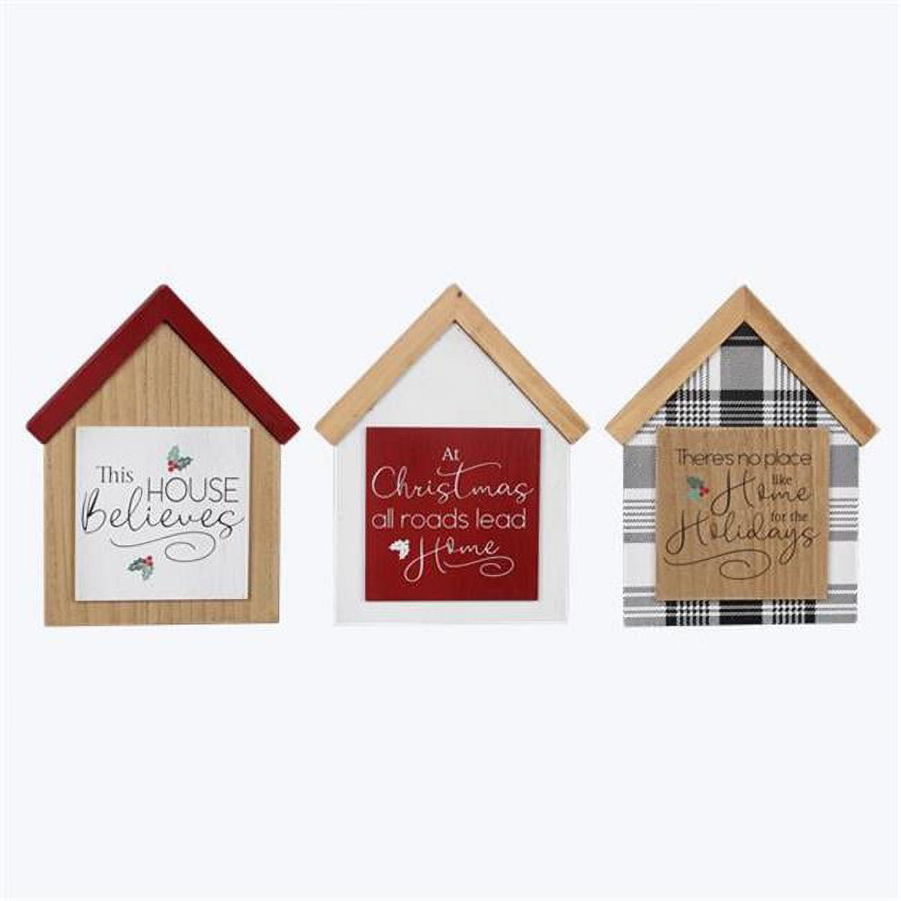 Youngs 92376 Wood Modern Farmhouse Block Signs, Assorted Color - 3 ...