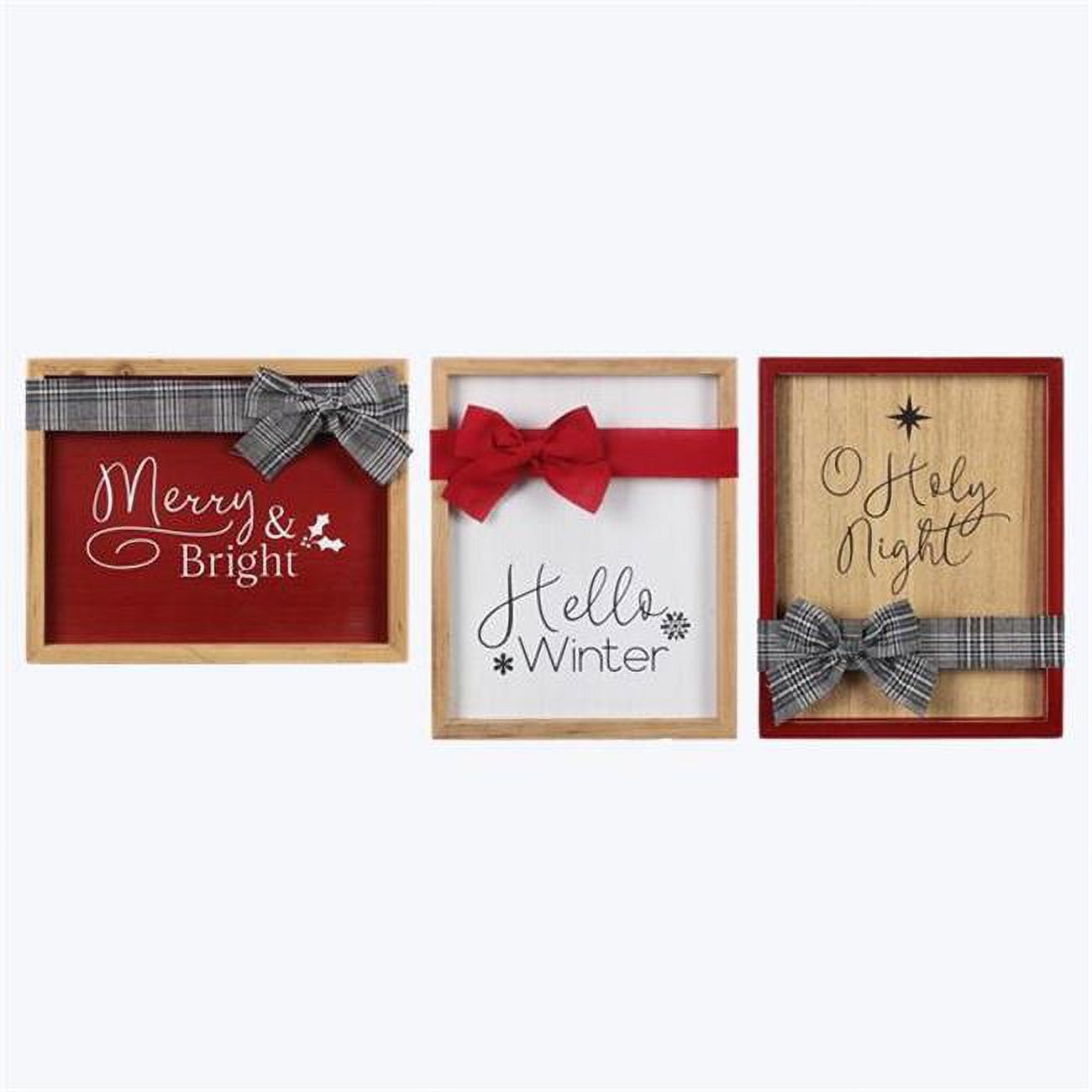 Youngs 92378 Wood Modern Farmhouse Framed Wall Sign, Assorted Color - 3 ...