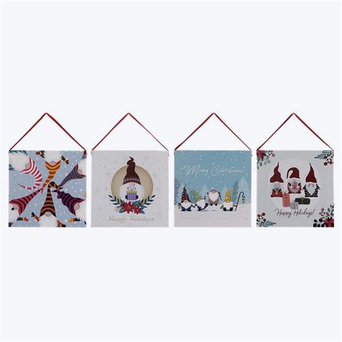 Youngs 92450 Christmas Santa Light Up Canvas Sign with Timer, Assorted ...