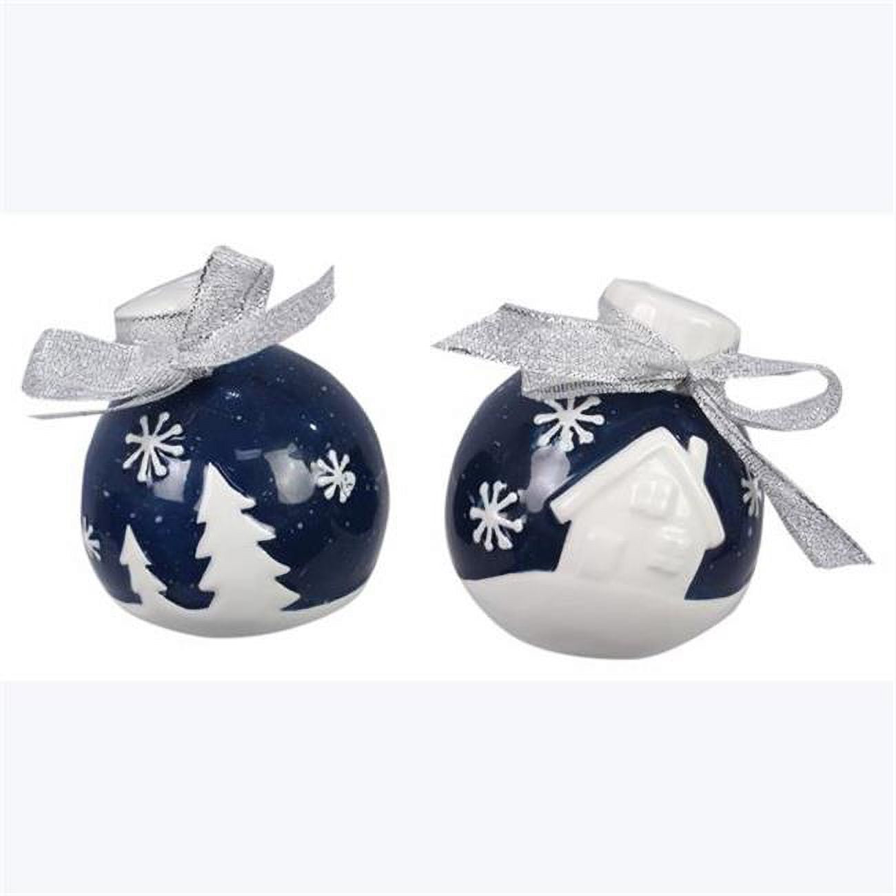 Youngs 92541 Ceramic Winter Solstice Salt & Pepper Shaker Set - 2 Piece ...