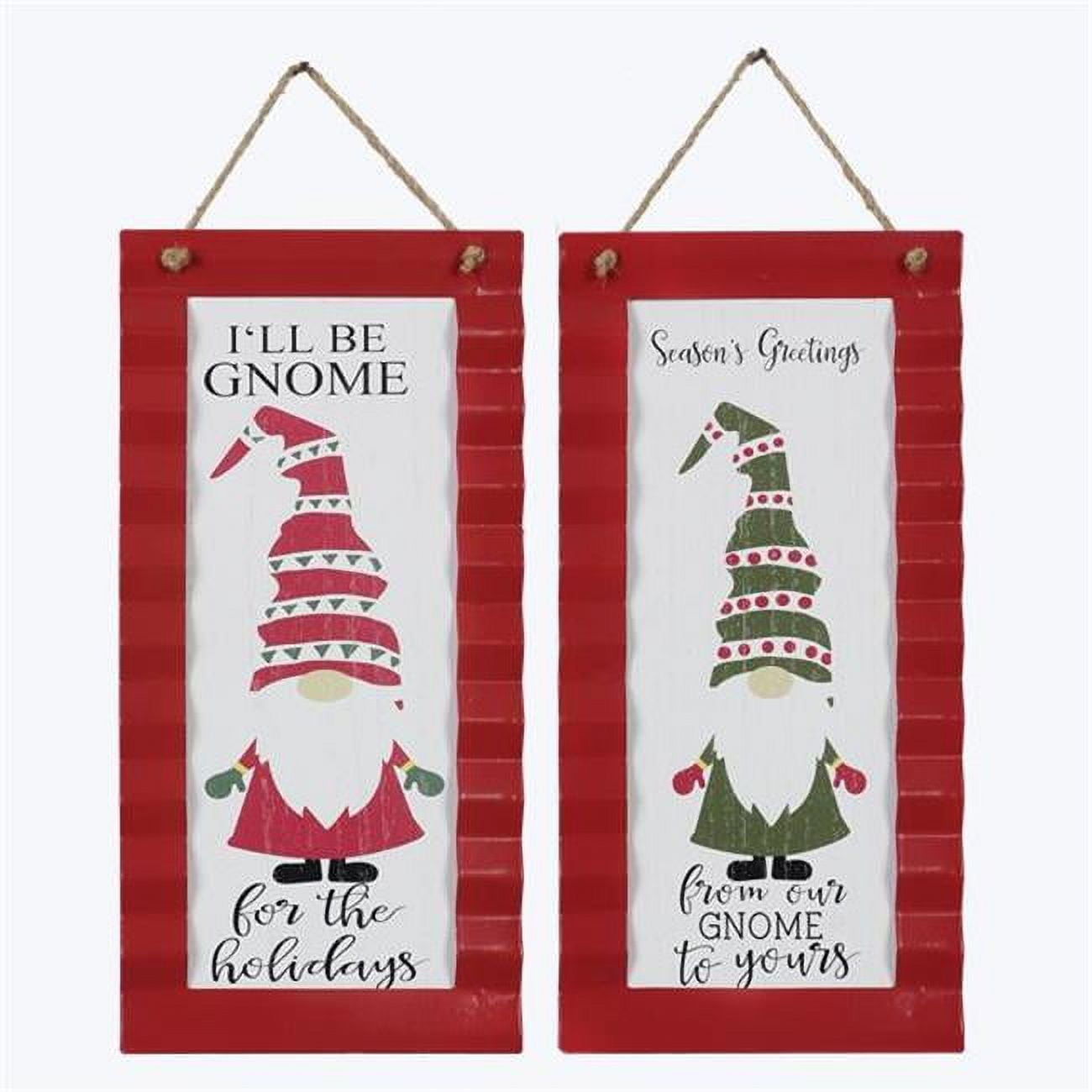 Youngs 92584 Waffle Tin Frame Wood Print Christmas Wall Sign, Assorted ...