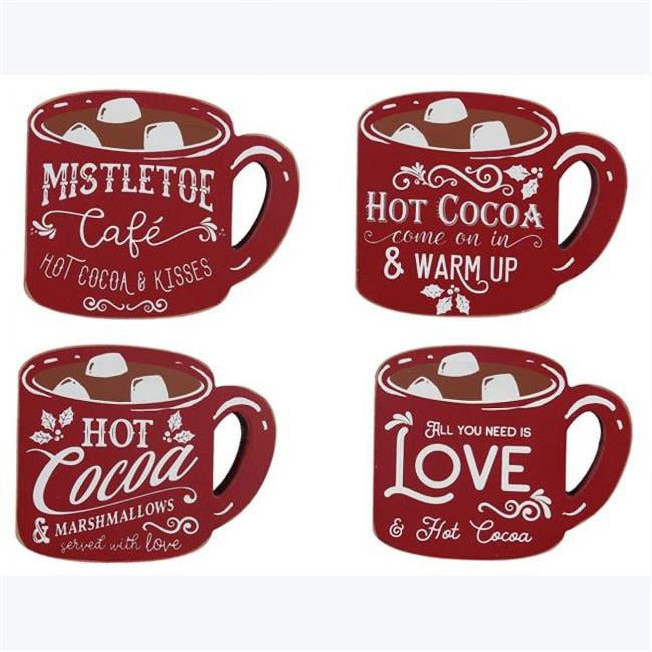 Youngs 92593 Wood Table Top Sign, Assorted Color - 4 Piece - Walmart.com